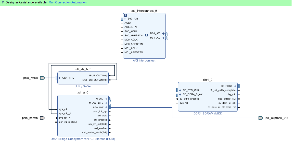 使用Block Design设计方法实现PCIe-DDR传输系统_pcie xilinx-CSDN博客
