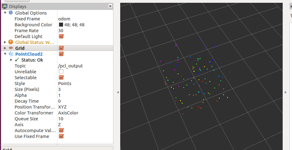 ROS创建点云数据并在rviz中显示_ros 笔记本用rviz 显示点云 卡-CSDN博客