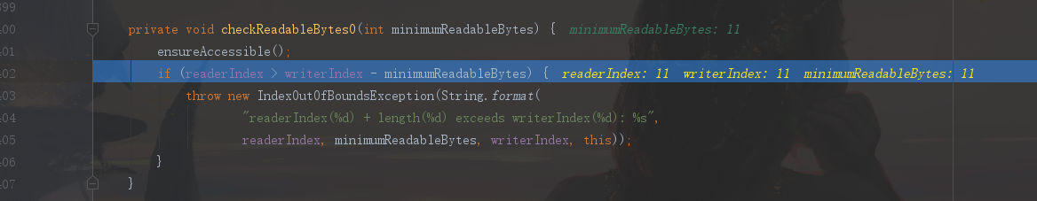 Netty中ByteBuf转byte[ ]异常：IndexOutOfBoundsException: readerIndex(11) + length(11) exceeds ...