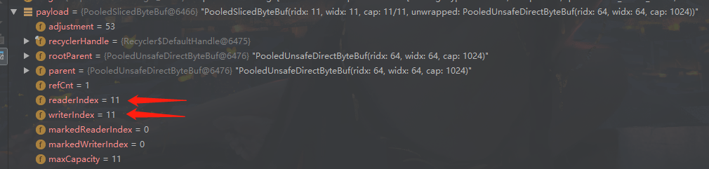 Netty中ByteBuf转byte[ ]异常：IndexOutOfBoundsException: readerIndex(11) + length(11) exceeds ...