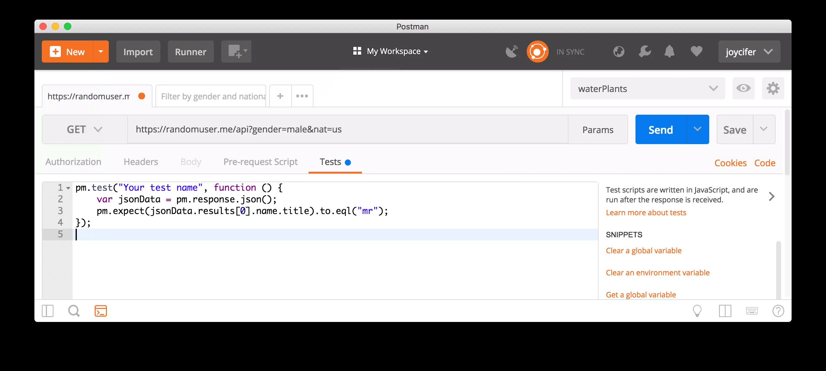 接口测试工具Postman（四）生成代码段、脚本以及变量_postman输出变量在1-100之间变化-CSDN博客