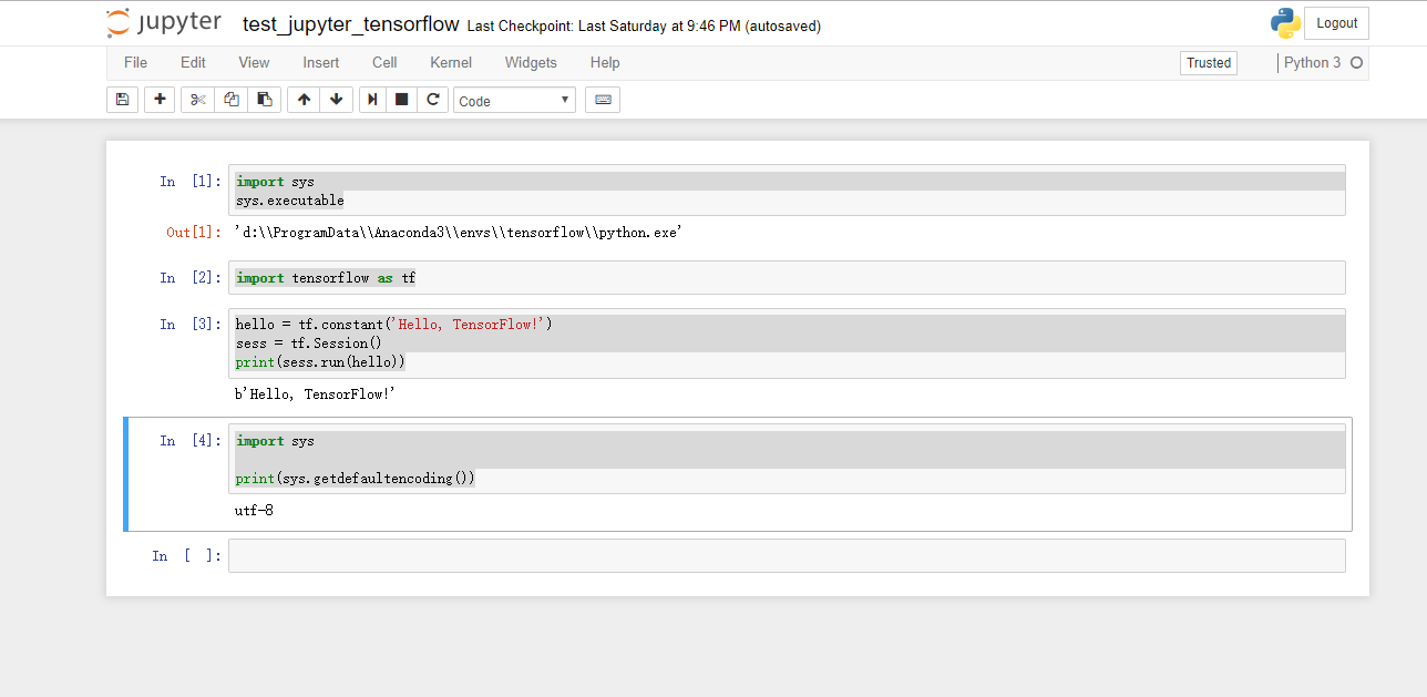 anaconda下jupyter使用tensorflow_计算法的博客-CSDN博客