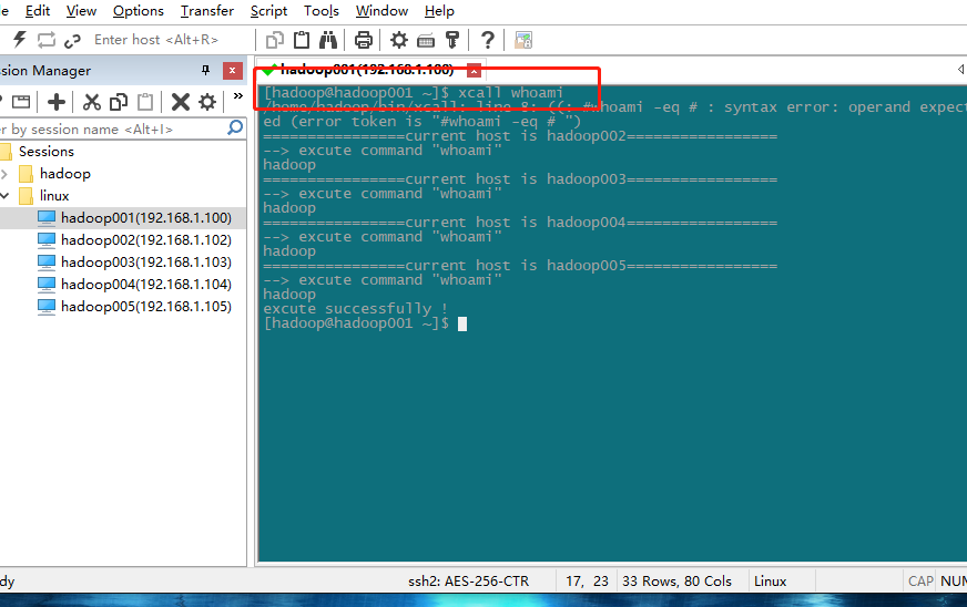 linux集群常用的执行命令脚本（xcall）和同步文件脚本（xsync）_xcall脚本-CSDN博客