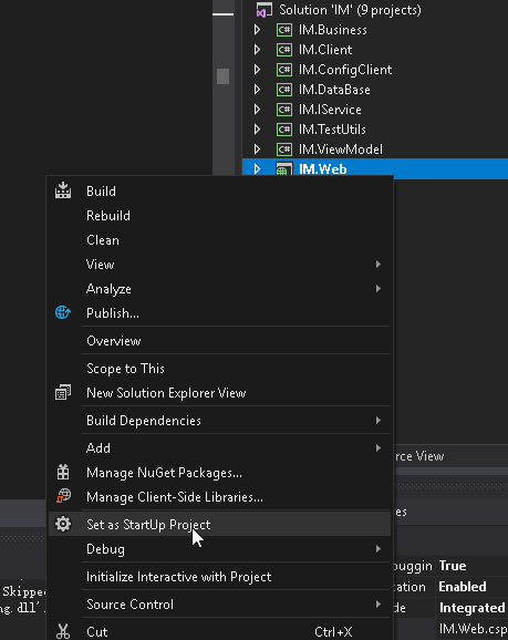 A project with an Output type of Class Library cannot be started directly_vs a project with an ...