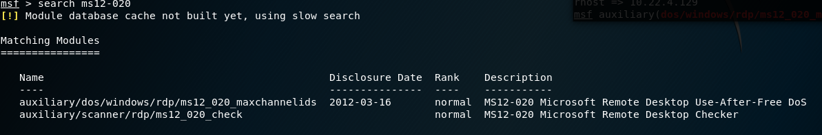 kali-蓝屏攻击（ms12-020）_kali蓝屏攻击-CSDN博客