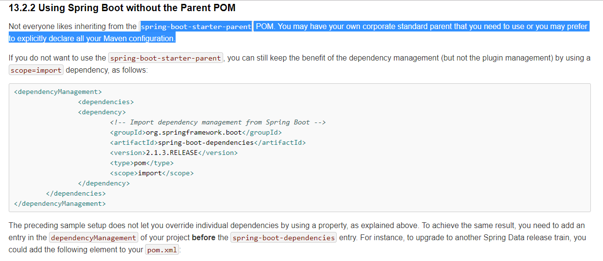 玩转 Springboot 2 | 不使用 parent 方式创建SpringBoot项目篇_创建springboot项目一定要指定父pom吗-CSDN博客