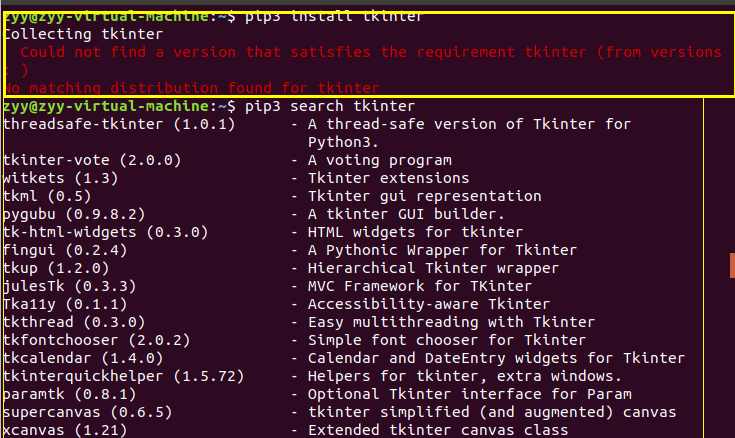 Could not find a version that satisfies the requirement tkinter-CSDN博客