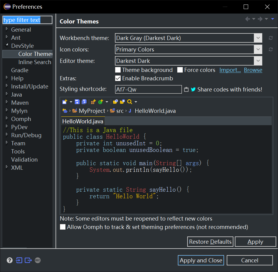 Eclipse安装漂亮的Darkest Dark Theme主题步骤（超详细） - 程序员大本营