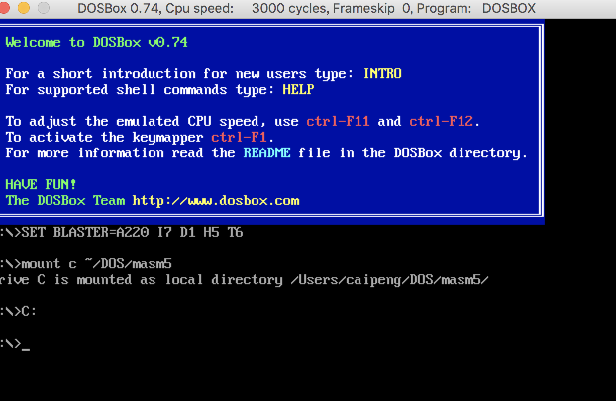 masm for Mac|win 环境安装（用masm编写第一条hello world！）_masm用直接寻址写一个hello world!-CSDN博客