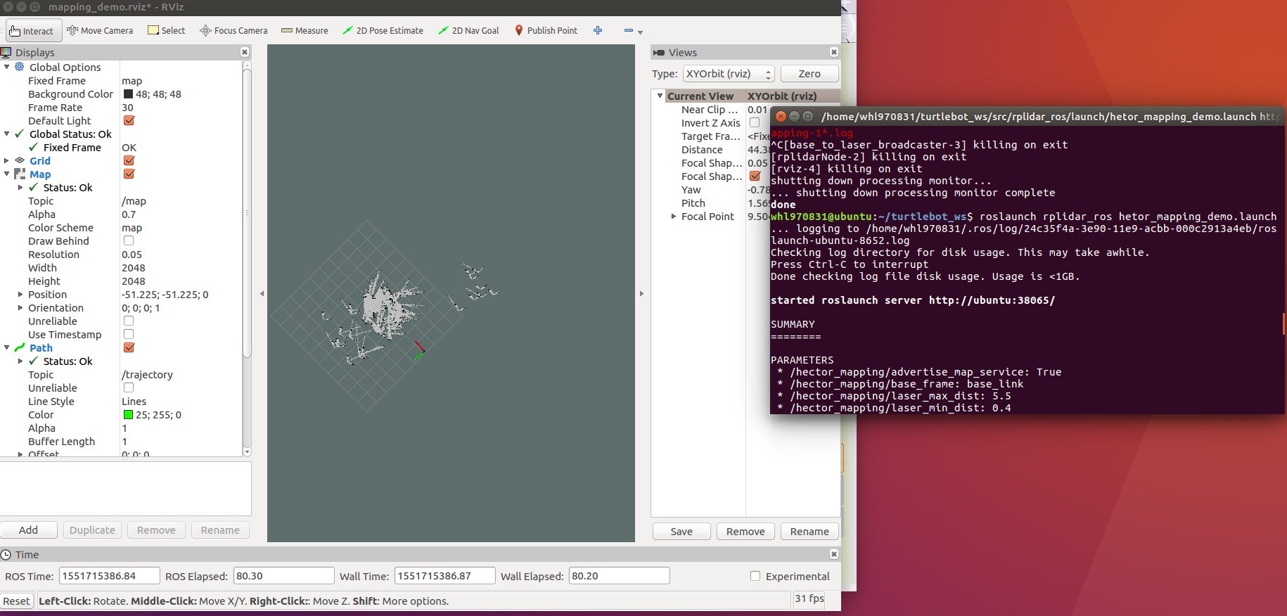 ROS学习心得——定位-SLAM-hector_mapping（RPLIDAR A2）_虚拟机下载hector-mapping-CSDN博客
