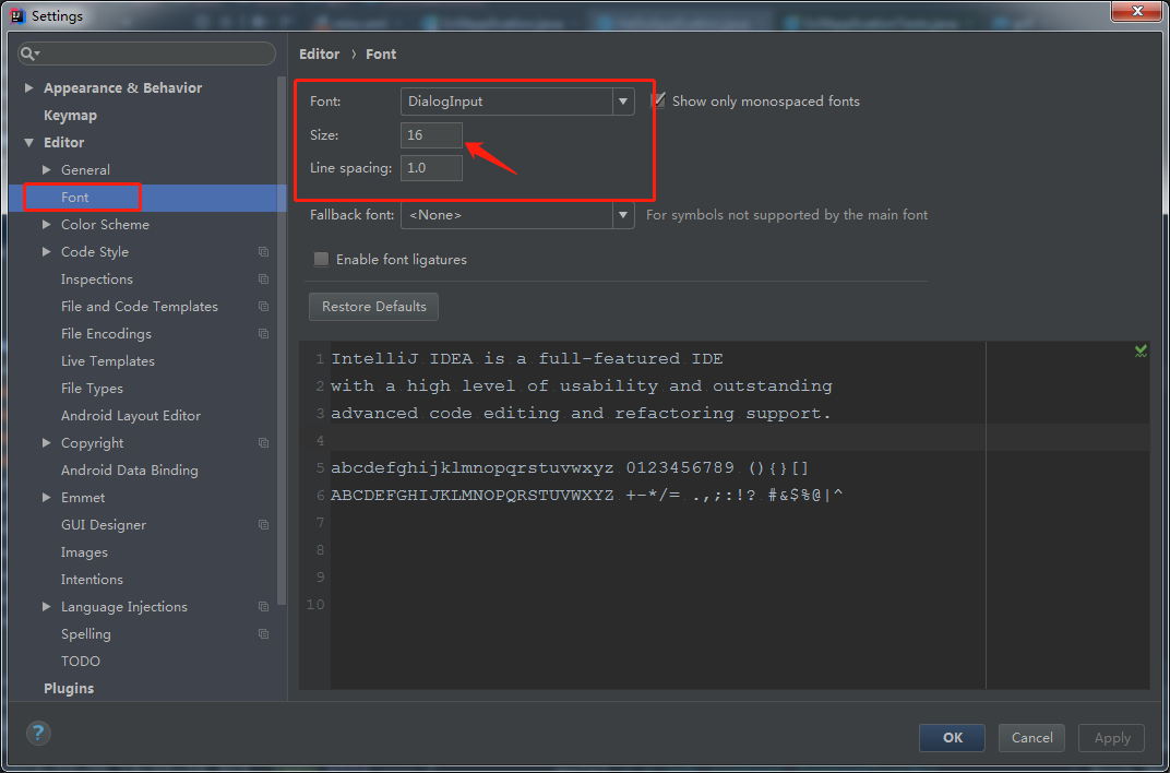 IDEA 设置主题和字体大小方法_vuesion theme插件后怎么调整字体-CSDN博客