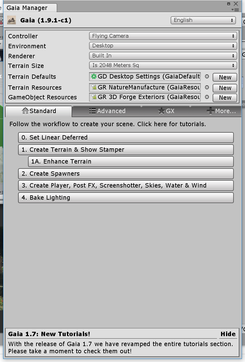 【巨人的肩膀上制造世界】——1——Unity3D实用插件之地形插件Gaia，高质高效搭建你的地形，全中文教程！_gaia3.4.1教程-CSDN博客
