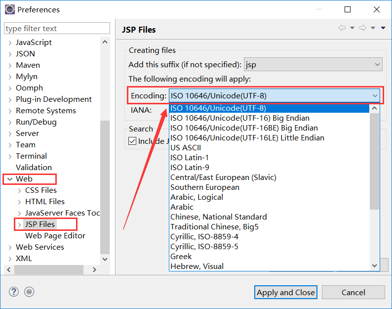 ¿Cómo establece Eclipse una codificación de formato UTF-8 predeterminada JSP? - programador clic