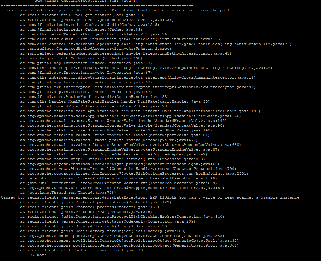 redis获取连接池失败_err disable you can't write or read against a disa-CSDN博客