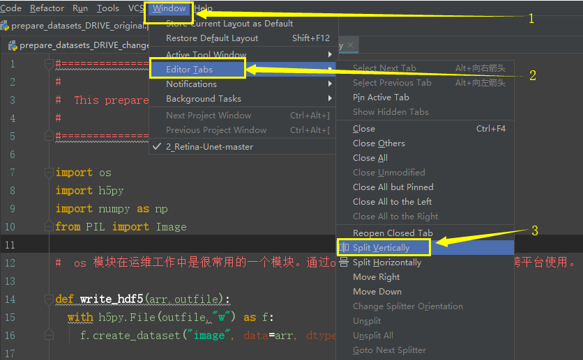 windows环境下pycharm中代码窗口如何分成左右或者上下双栏_同一代码分两栏显示的编辑器-CSDN博客