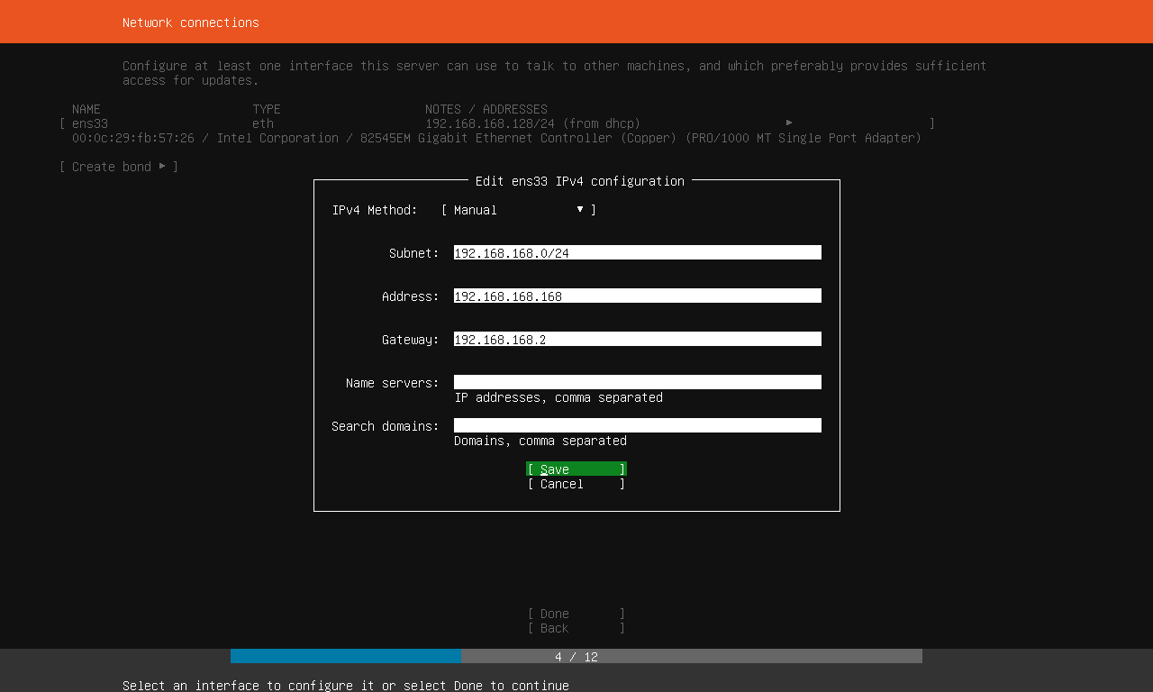 vmware虚拟机安装Ubuntu Server 18.04并设置静态IP_ubuntu安装时并设置静态ip-CSDN博客