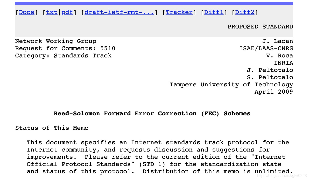 Rsfec Reed Solomon Forward Error Correction 官方文档 Csdn博客