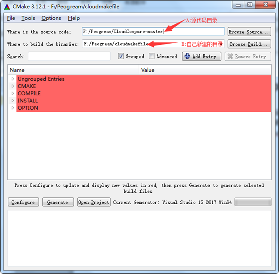 Win7+VS2017+cloudcompare 编译和运行_failed to find xercesc-CSDN博客