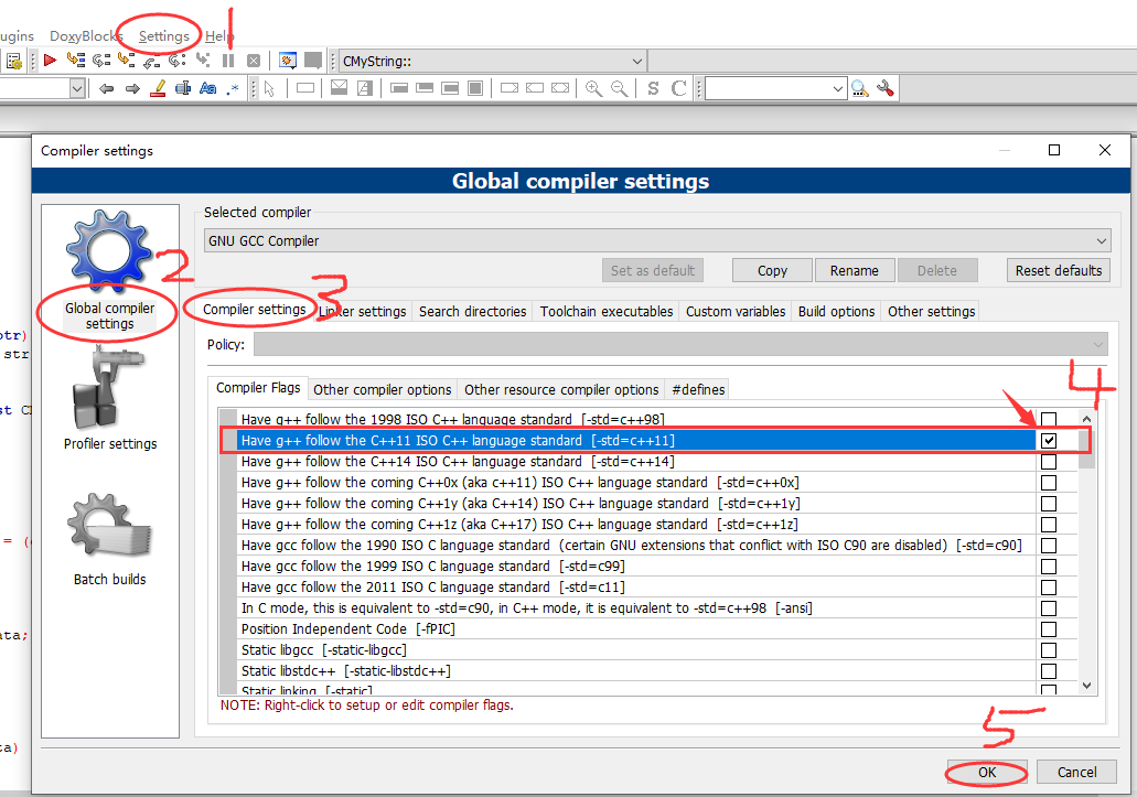 Codeblocks使用nullptr报错：warning: identifier 'nullptr' is a keyword in C++11 [-Wc++0x-compat]_error ...