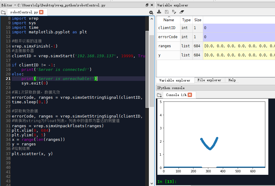 V-rep仿真：Python获取激光雷达数据_培培哥的博客-CSDN博客_vrep 激光雷达