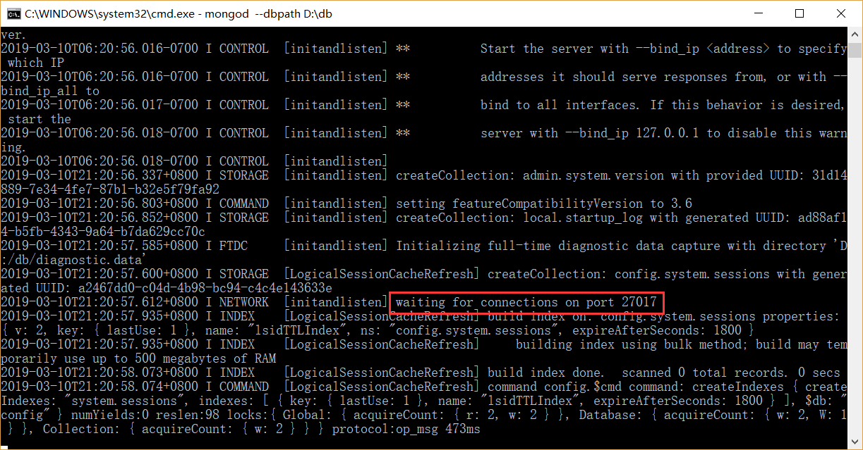 实例：启动mongo数据库服务：mongod --dbpath 数据库目录-CSDN博客