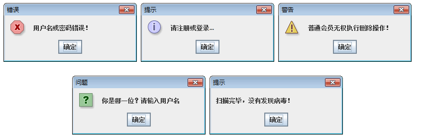 Java Swing Joptionpane：对话框组件 Csdn博客 