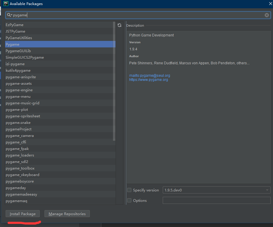 pycharm关于pygame的安装过程_怎么看pygame是否安装成功-CSDN博客
