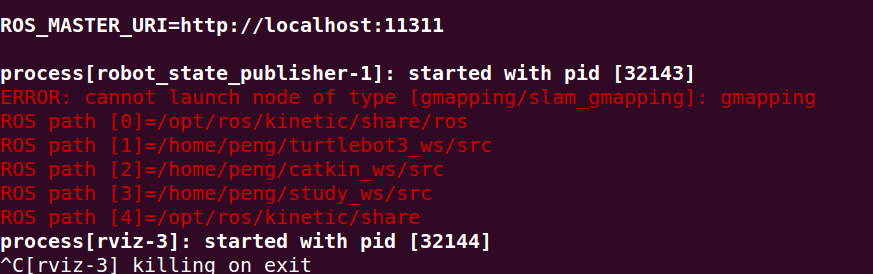 ERROR: cannot launch node of type [gmapping/slam_gmapping]: gmapping_cannot locate node of type ...