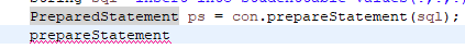 PrepareStatement报错PrepareStatement cannot be resolved to a type-CSDN博客