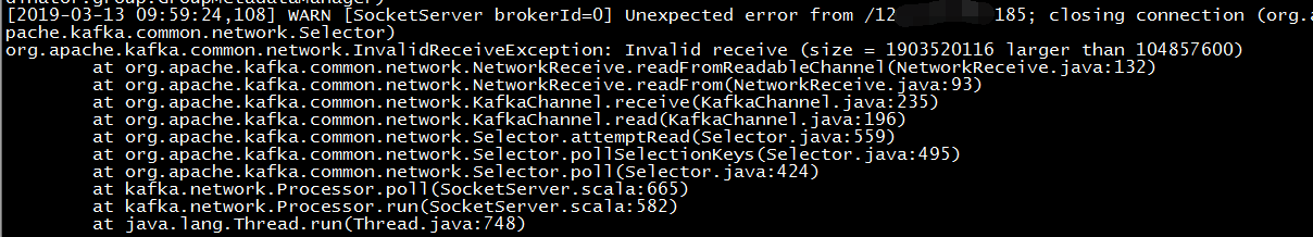 【未解决】kafka异常 org.apache.kafka.common.network.InvalidReceiveException_kafka invaild receive-CSDN博客
