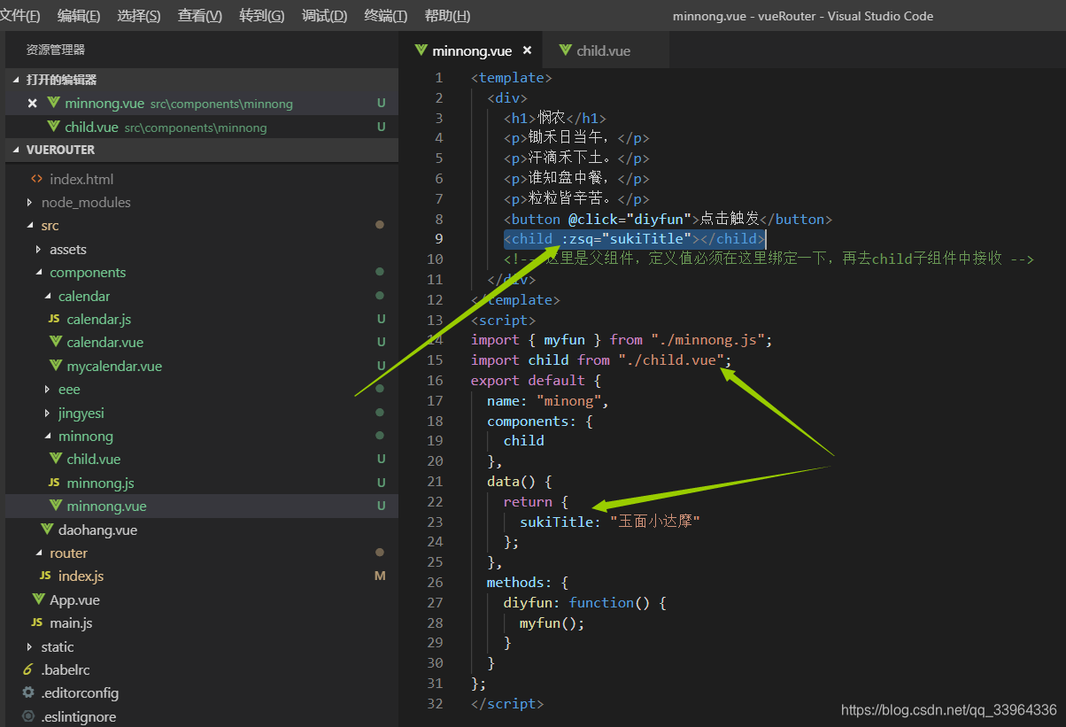 Vue2使用props 传值案例和步骤vue2获取props的值 Csdn博客
