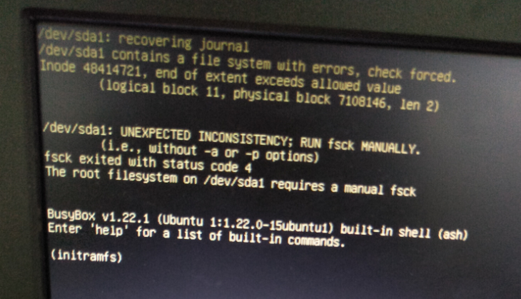 Linux在文件系统崩溃时使用e2fsck进行修复_e2fsck -y-CSDN博客