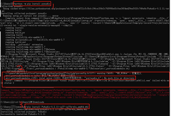 Install pyaudio library "portaudio.h" appears: No such file o directory (resolved) - Programmer ...
