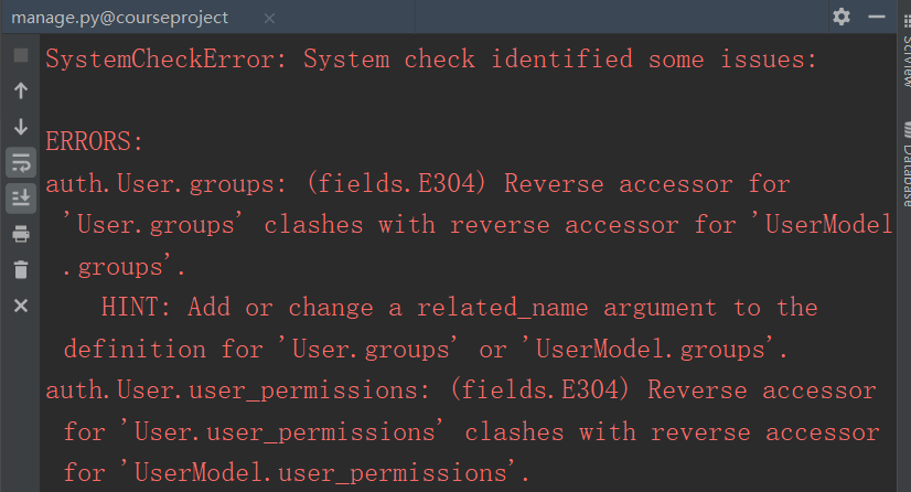 django运行报错：SystemCheckError: System check identified some issues_django system check identified ...