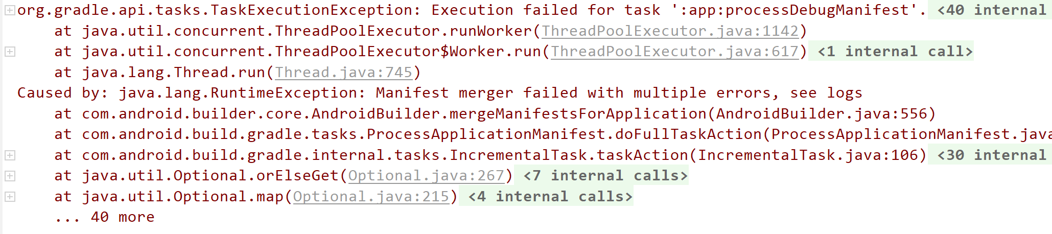 Manifest merger failed with multiple errors, see logs-CSDN博客