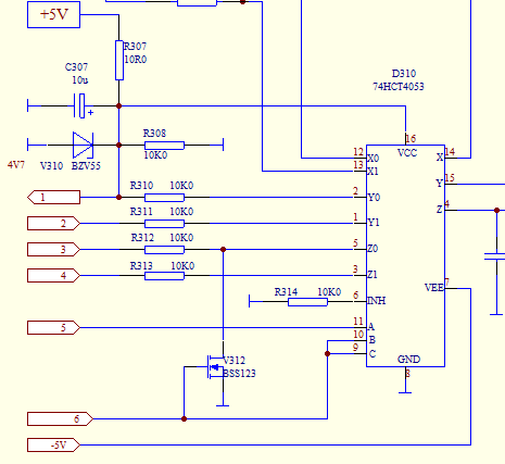 硬件电路设计入门之三路二选一模拟开关电路芯片--74HCT4053_74hc4053-CSDN博客