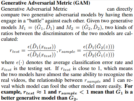 GAN视频生成评价指标----GAM（Generative Adversarial Metric）_gam指标怎么算-CSDN博客