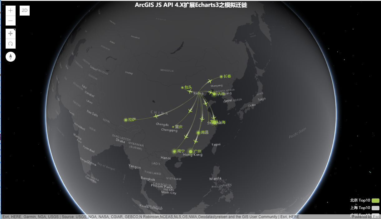 基于arcgis Js Api 4 X集成echarts，实现迁徙图、散点图、热力图、柱状图、折线图、饼图 Csdn博客
