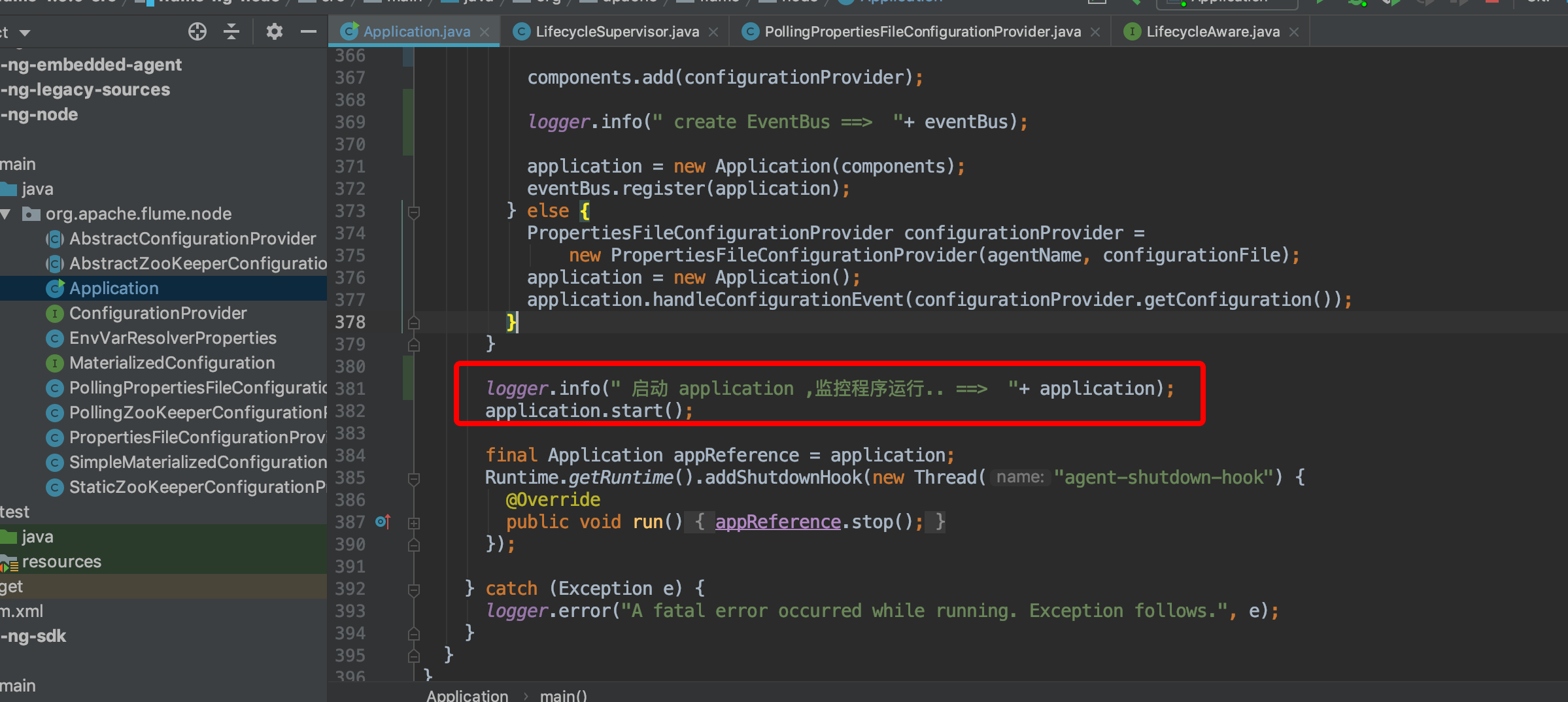 Flume 1.9.0 源码解析 : 一篇文章弄清Flume 程序启动流程_org.apache.flume.node.pollingpropertiesfileconfigu-CSDN博客