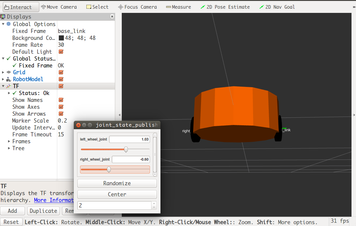 ROS学习笔记－－－搭建自己的仿真机器人模型（URDF、xacro、Arbotix、rviz、ros_control & gazebo）_在 ...