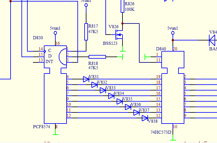 硬件电路入门设计之锁存电路--PCF8574和74HC573D组成的一个锁存电路-CSDN博客