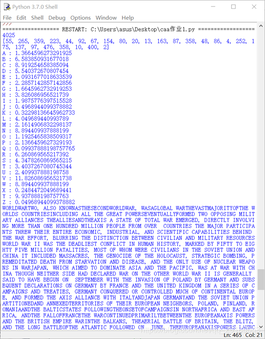 现代密码学大作业(一):实现单表替换的频率分析(python37)单字母替换密码频率分析 Csdn博客 1572