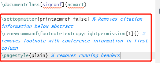 如何从ACM的论文模板中删除ACM Reference Format信息_acm mm 删掉conference’17-CSDN博客
