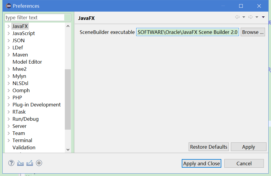 Eclipse中JavaFX Scene Builder的配置_eclipse无法启动scencebuilder-CSDN博客