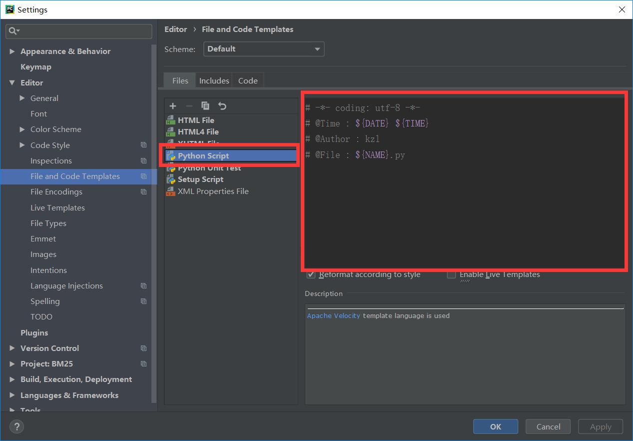 pycharm配置默认代码和注释_,,, @project:saipu @time:${date} ${time} @author:l-CSDN博客
