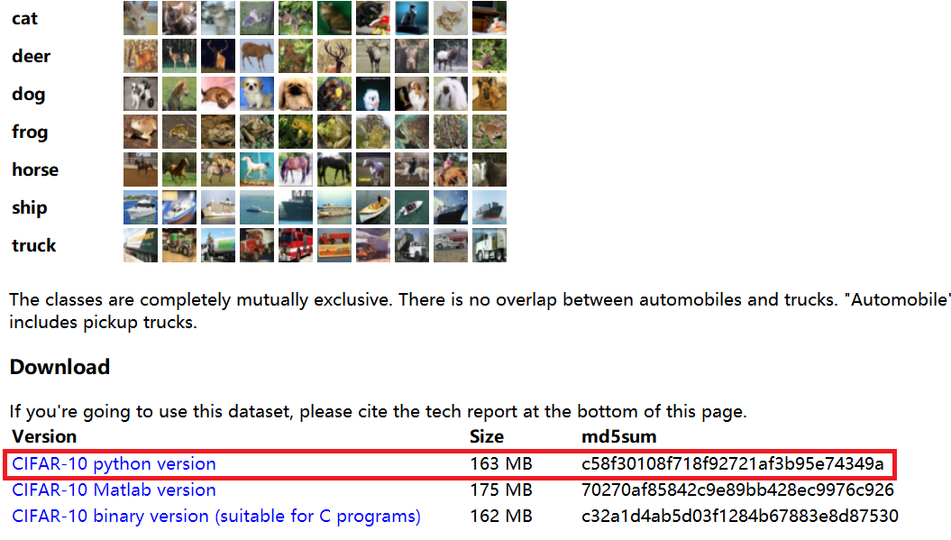 Tensorflow入门之cifar 10图像识别模型实战教程 导入cifar 10数据集 Csdn博客