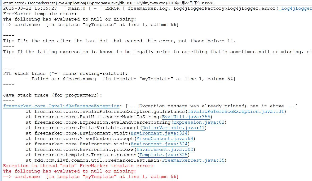 Freemarker 入门 报错（网上的文章，都没有出现博主这种情况么）_tip: it's the step after the last ...