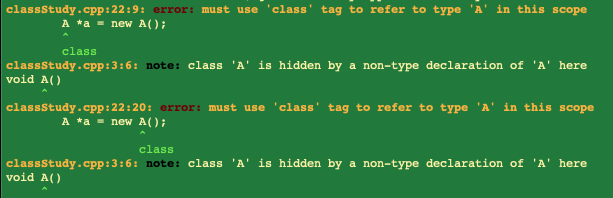关于C++中class关键字的一种特别使用情况_must use 'enum' tag to refer to type-CSDN博客
