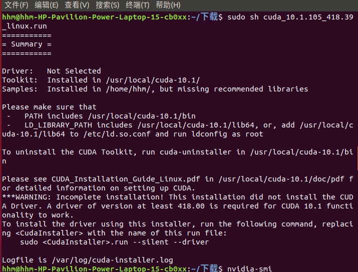 ubuntu重装NVIDIA显卡(经过记录)遇到问题到卸载ubuntu再到成功安装_installation has failed. please see the file '/var-CSDN博客