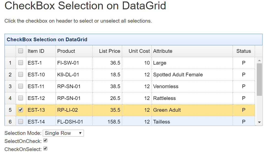 EasyUI-数据表格DataGrid上的复选框选择_easyui datagrid 复选框-CSDN博客
